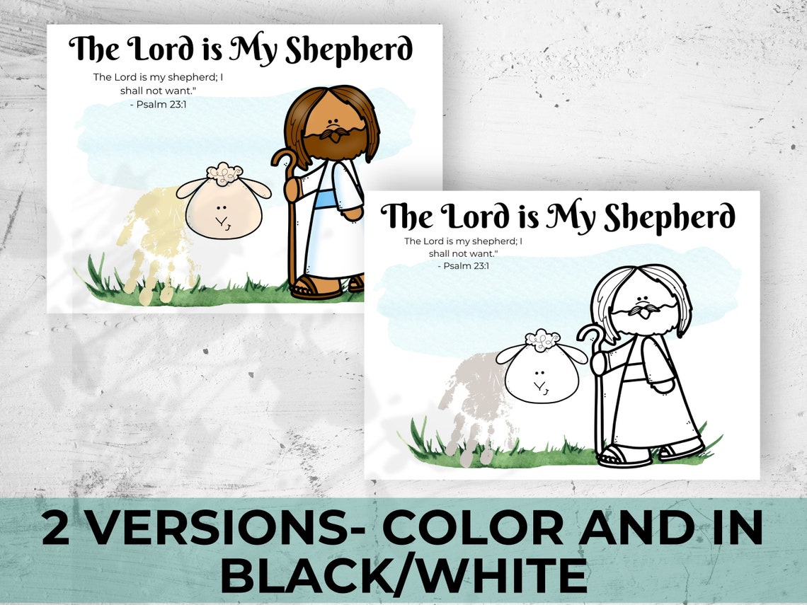 The Lord is My Shepherd Handprint Art, Sunday School Handprint Craft ...