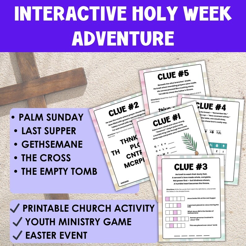 Youth Group Easter Scavenger Hunt, Holy Week Resurrection Youth ...