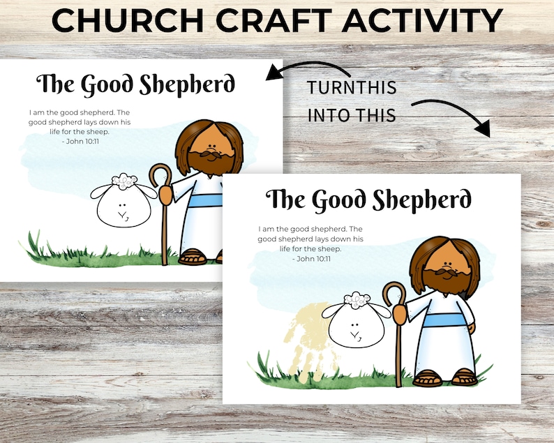 The Good Shepherd Handprint Art, Sunday School Handprint Craft for ...