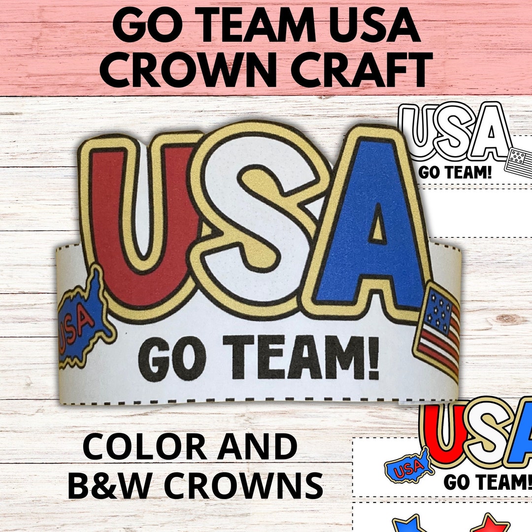 Summer Games USA Crown Craft Activity Printable, Celebrate Team USA ...