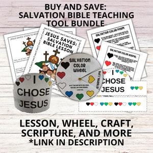 Salvation Color Gospel Bible Wheel Craft Printable, Sunday School Faith ...