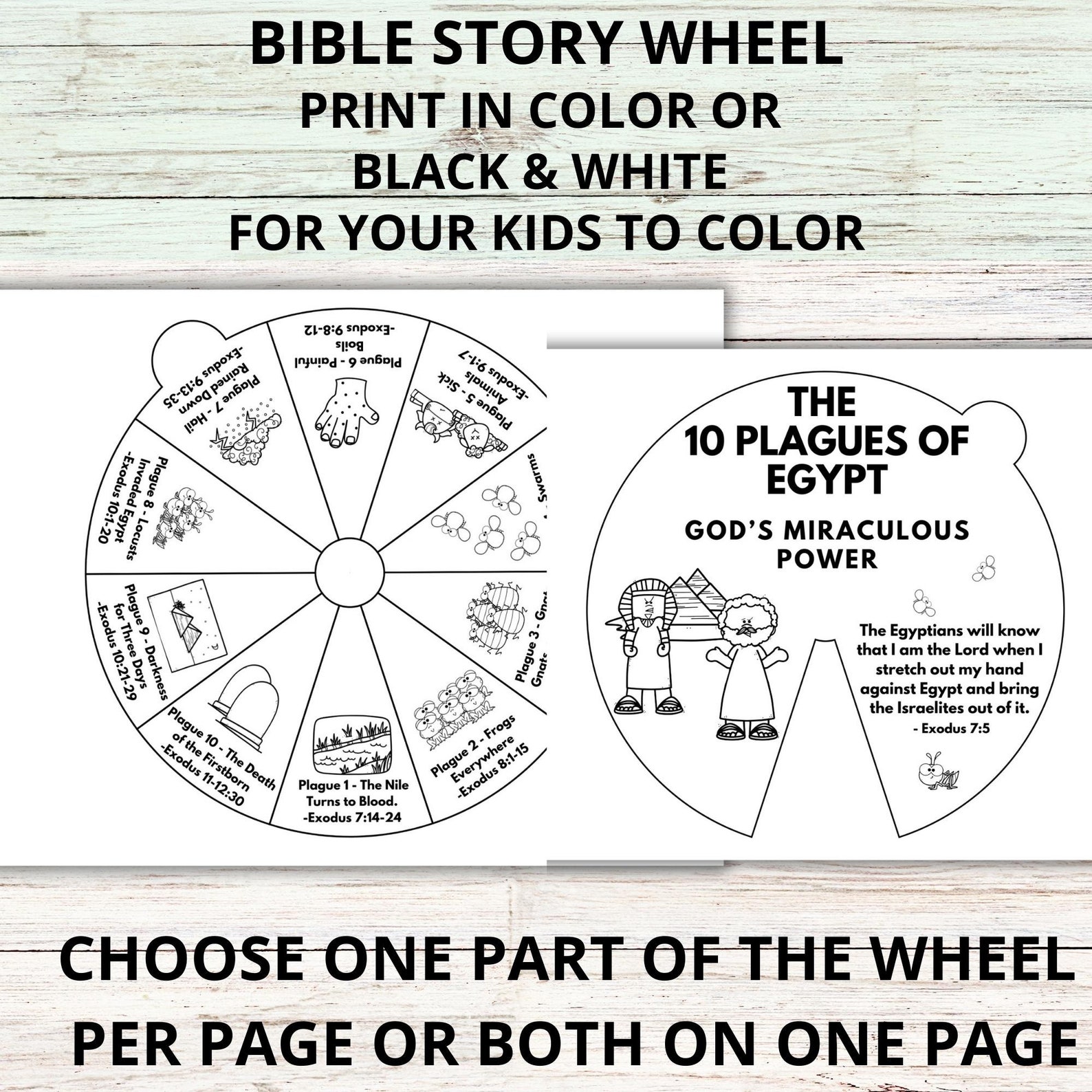 10 Plagues of Egypt Sunday School Lesson for Kids Bundle, Passover ...