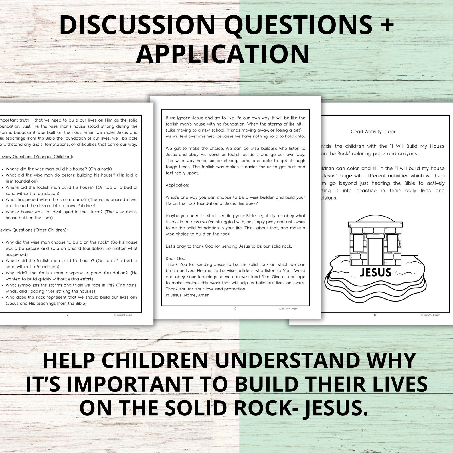 Parable of the Wise and Foolish Builders Sunday School Lesson for Kids ...