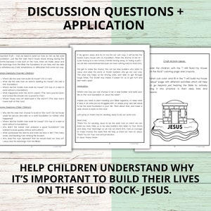 Parable of the Wise and Foolish Builders Sunday School Lesson for Kids ...