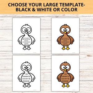 Thankful Turkey Thanksgiving Bible Craft, Fall Sunday School Craft ...