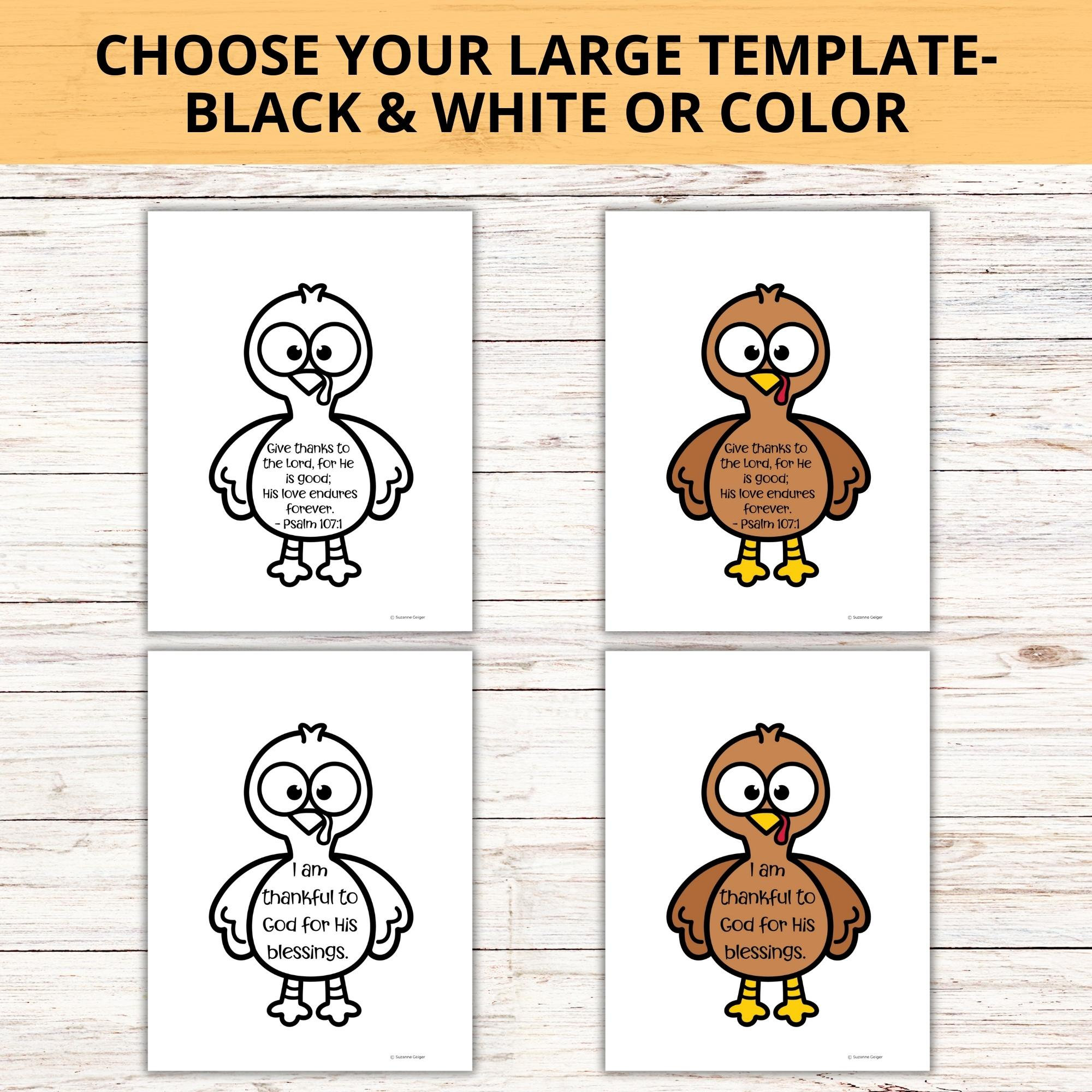 Thankful Turkey Thanksgiving Bible Craft, Fall Sunday School Craft ...