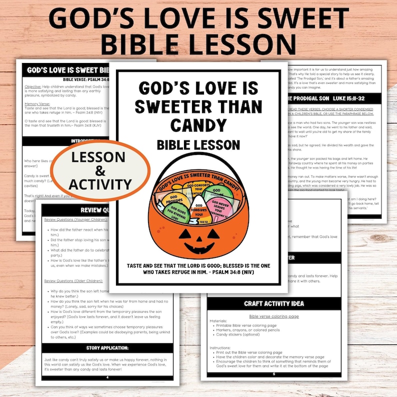 Christian Halloween Bible Lesson Activity, Sunday School Children's ...