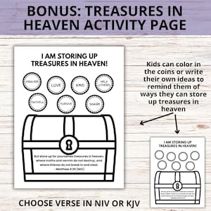 Store up Treasures in Heaven Sunday School Bible Lesson for Kids, St ...