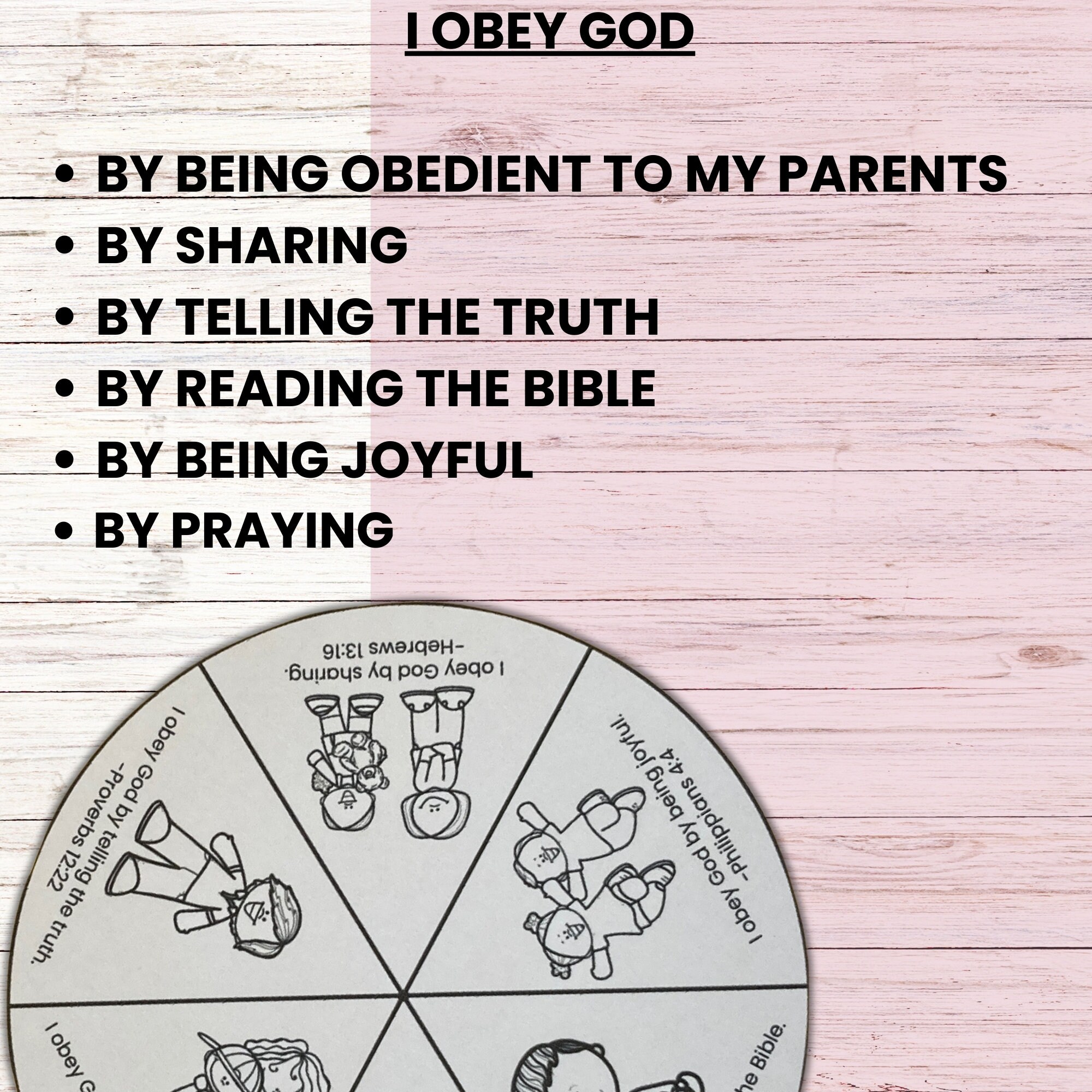 I Obey God Bible Wheel Craft Lesson Obey God Bible Lesson Craft For