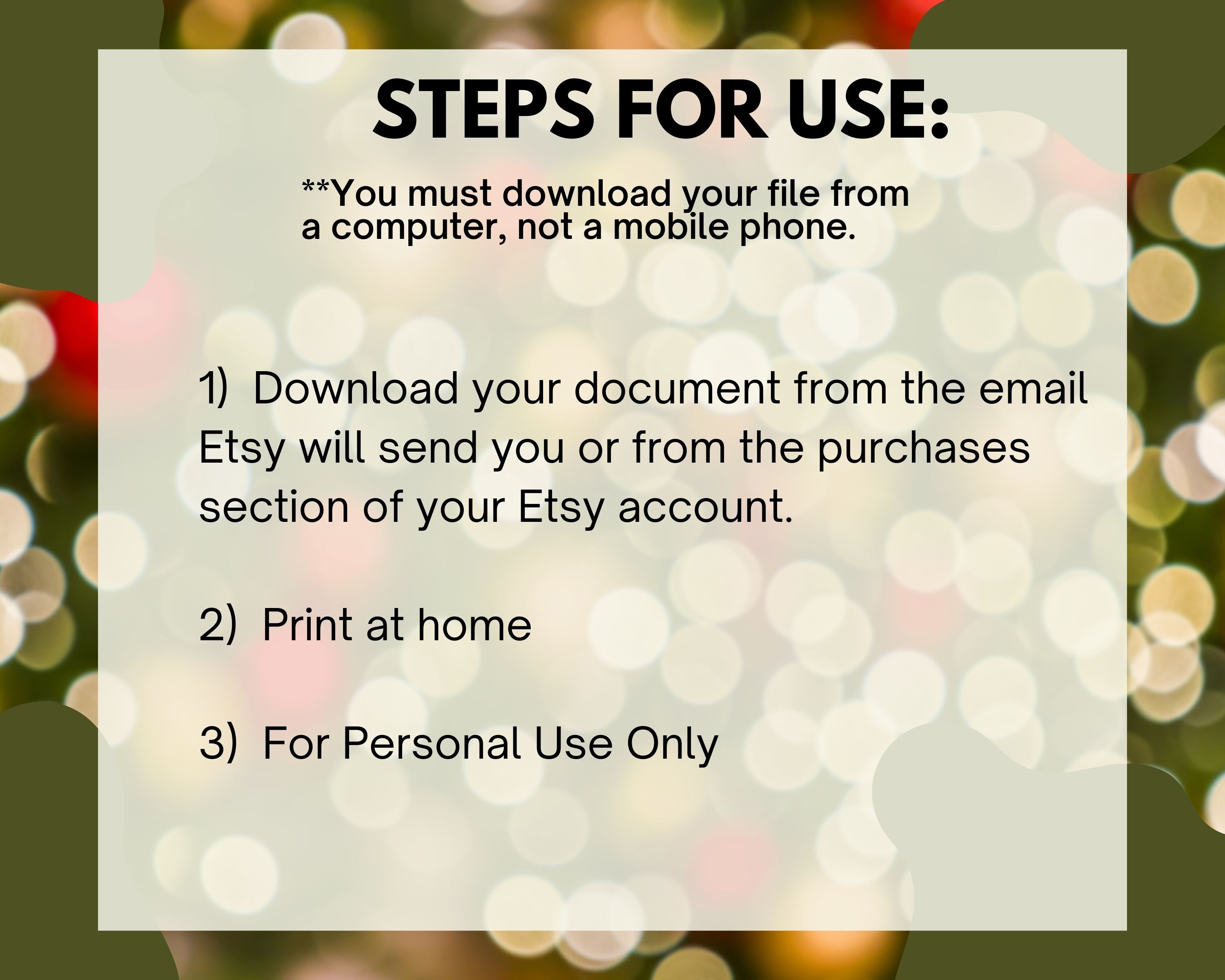 Christmas Lights Scavenger Hunt Activity for Kids, Printable Holiday ...