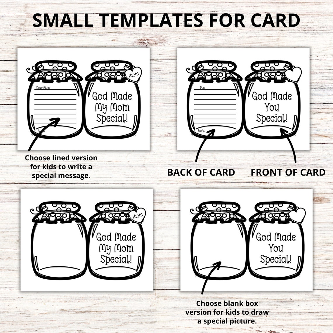 Mothers Day Bible Craft, God Made Mom Special Mason Jar Sunday School ...