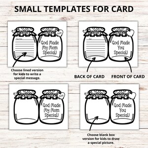 Mothers Day Bible Craft, God Made Mom Special Mason Jar Sunday School ...