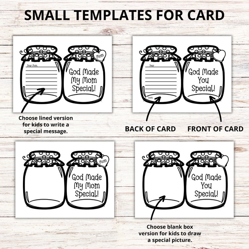 Mothers Day Bible Craft, God Made Mom Special Mason Jar Sunday School ...