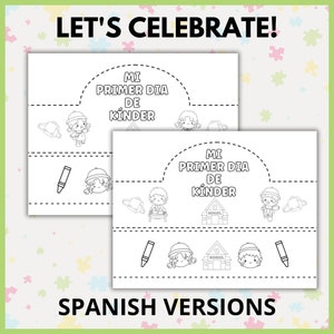 First Day of Kindergarten Crown Craft Activity Printable, English ...