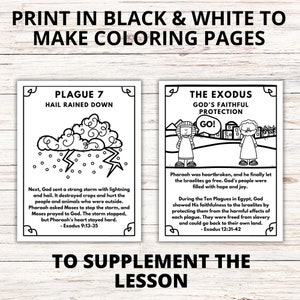Ten Plagues of Egypt Bible Story Teaching Posters, Sunday School Lesson ...