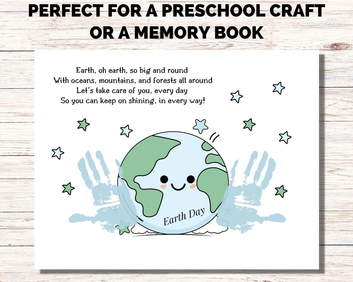 Earth Day Handprint Craft, Spring Happy Earth Day Handprint Art for ...