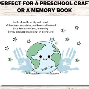 Earth Day Handprint Craft, Spring Happy Earth Day Handprint Art for ...