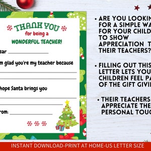 Printable Teacher Christmas Gift Card Holder, Teacher Appreciation ...