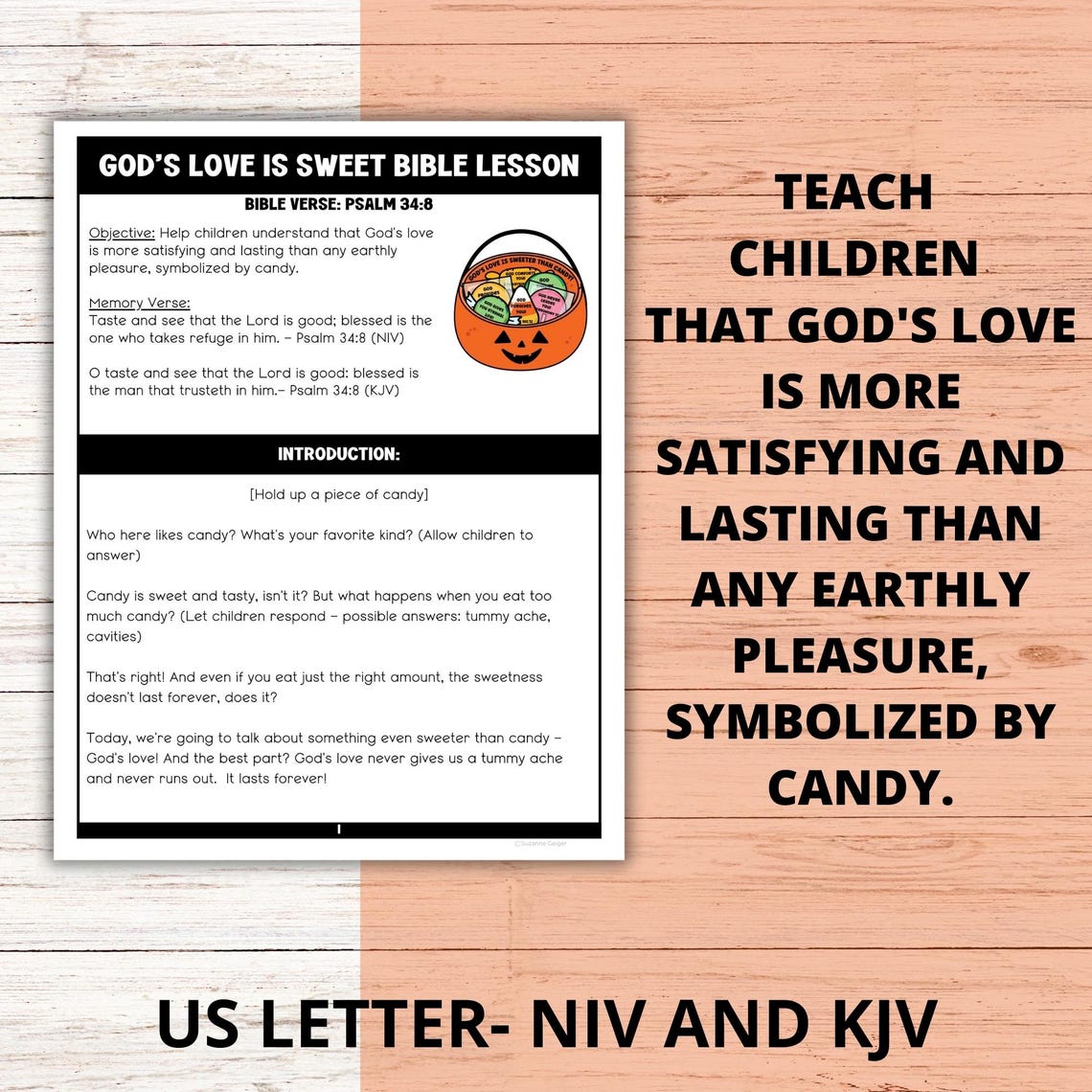 Christian Halloween Bible Lesson Activity, Sunday School Children's ...