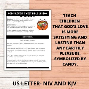 Christian Halloween Bible Lesson Activity, Sunday School Children's ...