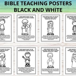 Fathers Day Bible Lesson Teaching Posters and Craft, Dads of the Bible ...