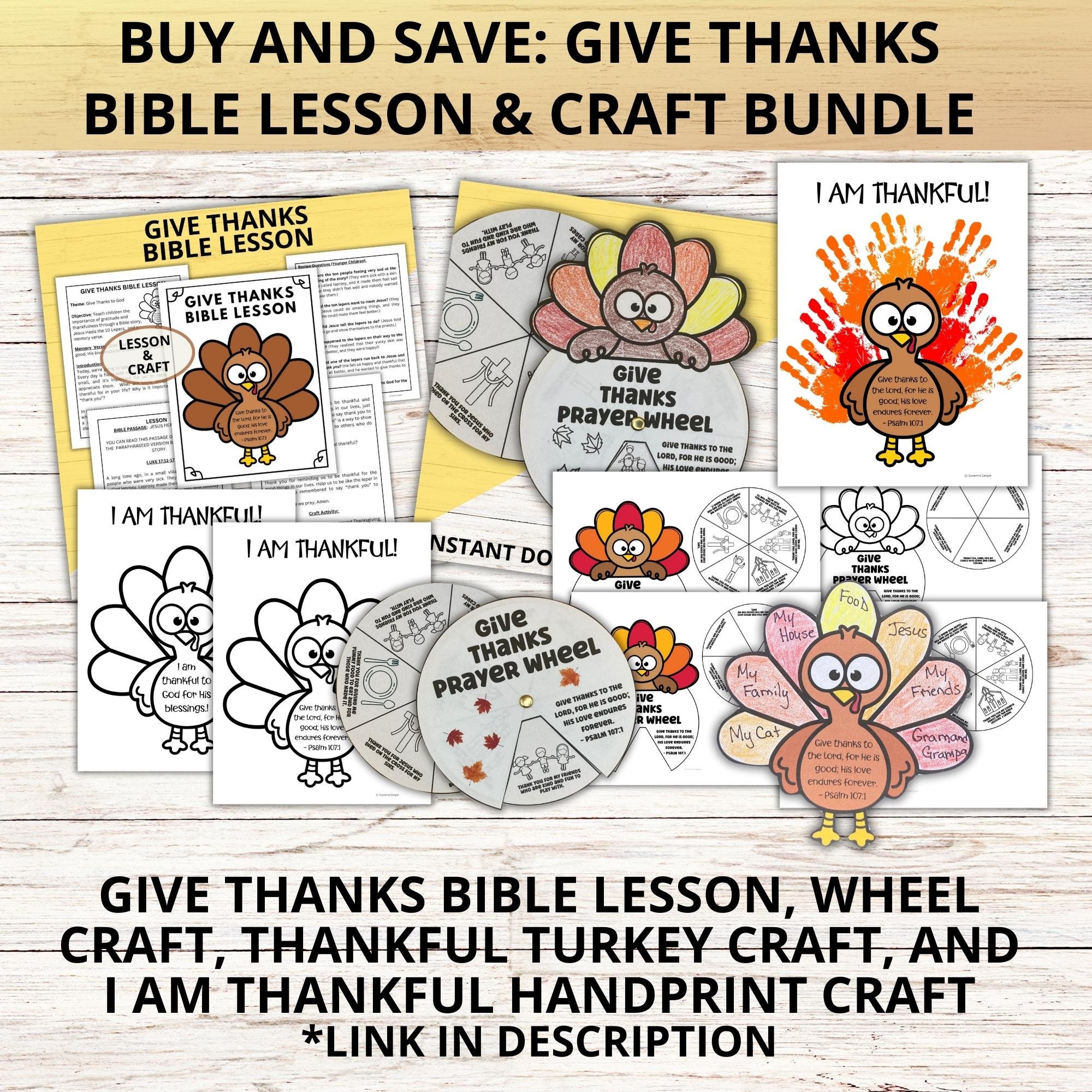 Thankful Turkey Thanksgiving Bible Craft, Fall Sunday School Craft ...