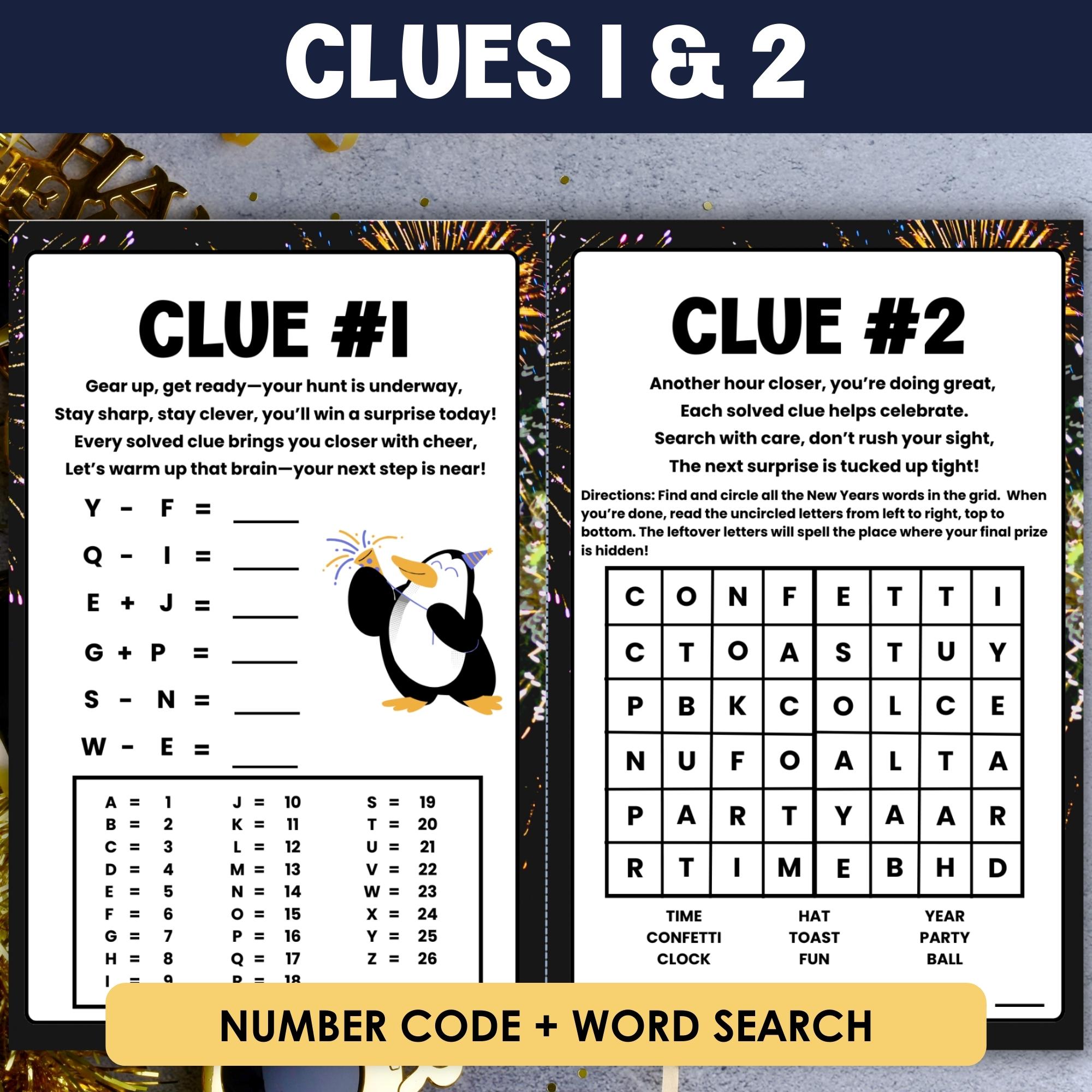 New Year's Eve Countdown Scavenger Hunt for Older Kids, Indoor Teen New ...