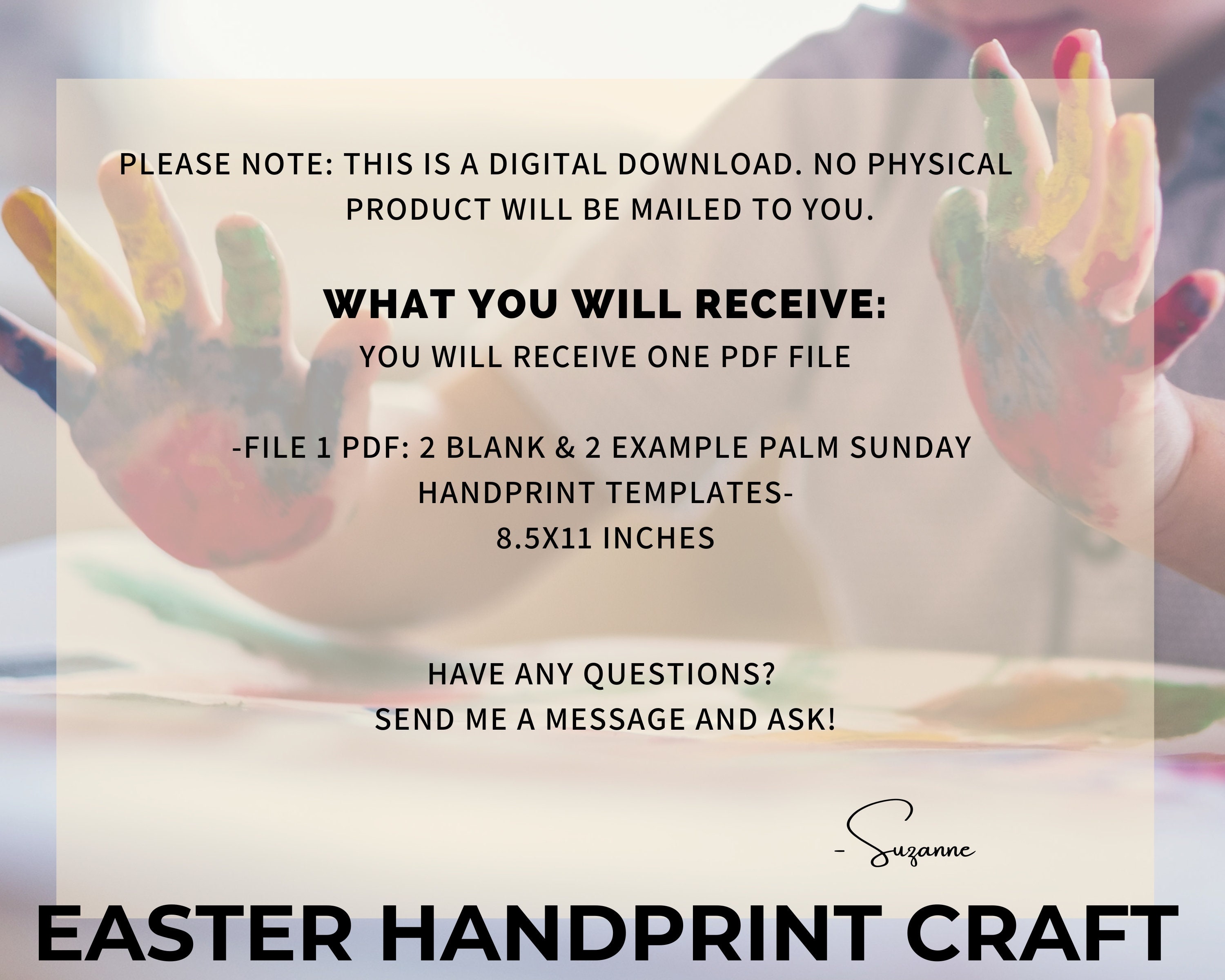 Palm Sunday Handprint Craft, Easter Sunday School Handprint Art for ...