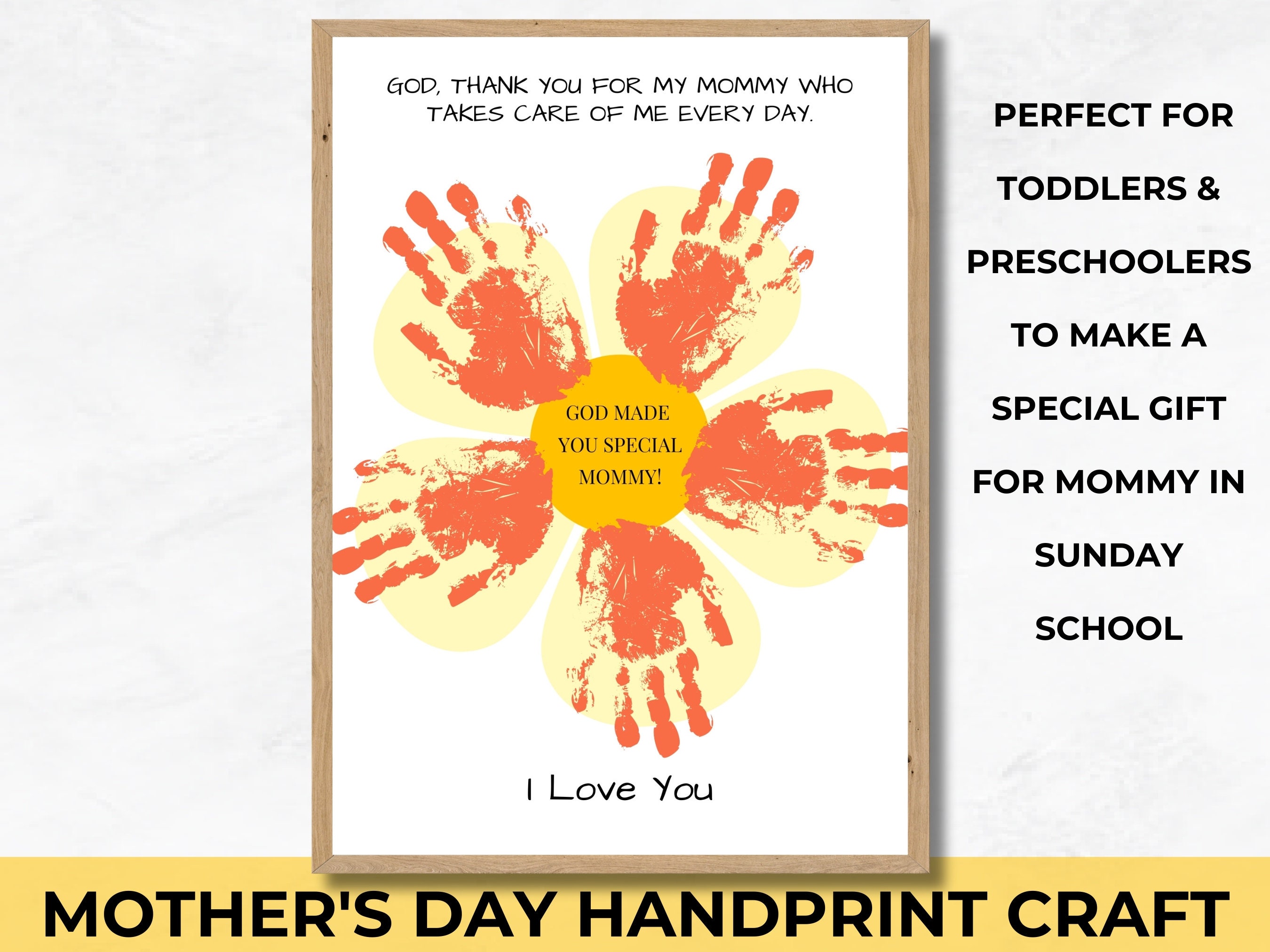 Mom Handprint Craft Sunday School Mothers Day Handprint Art Activity ...