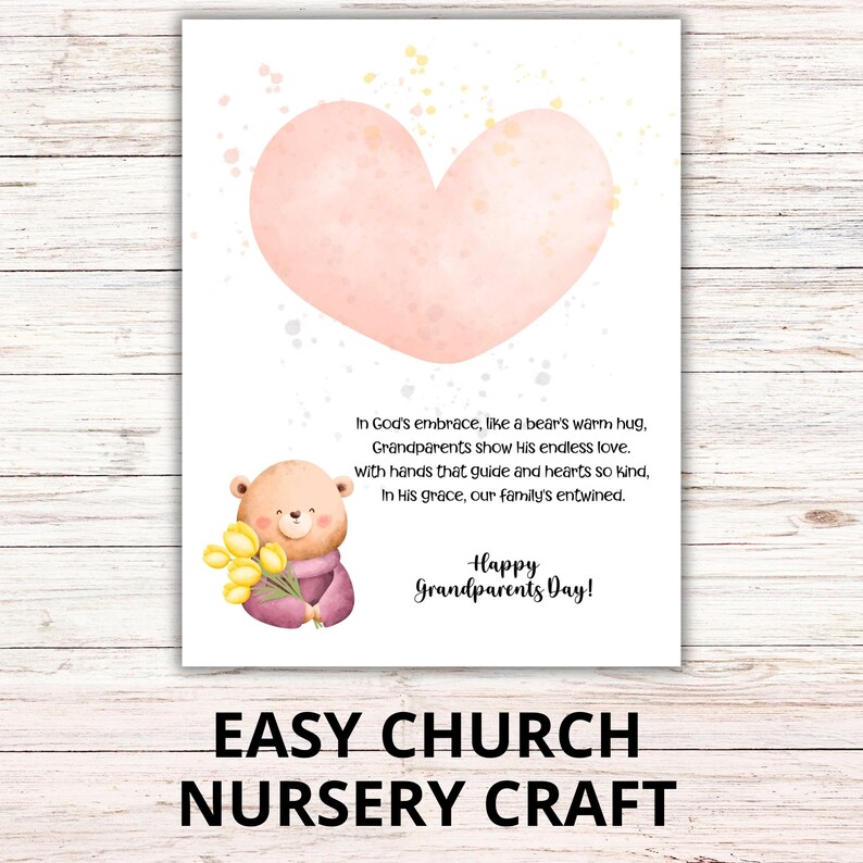 Grandparents Day Church Handprint Art, Sunday School Handprint Craft ...