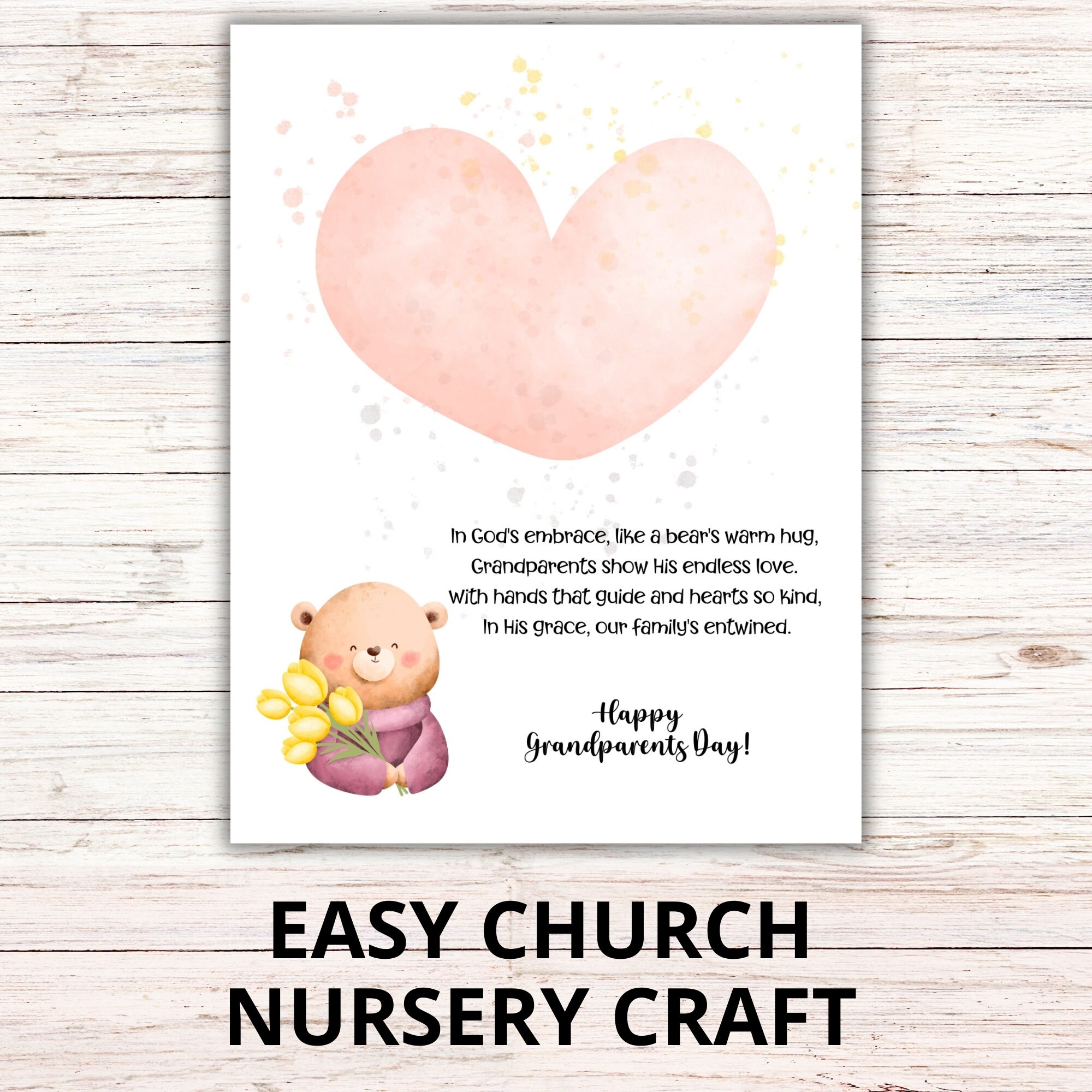 Grandparents Day Church Handprint Art, Sunday School Handprint Craft ...