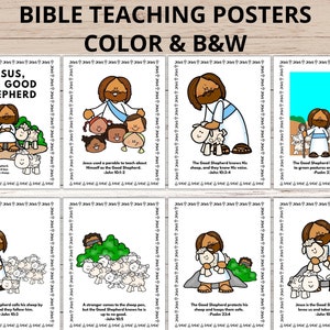 The Good Shepherd Bible Teaching Posters, John 10 Bible Wheel Craft ...