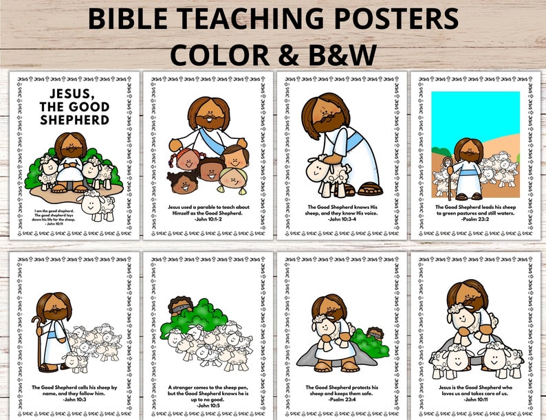 The Good Shepherd Bible Teaching Posters, John 10 Bible Wheel Craft ...