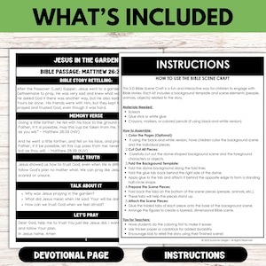 Jesus in the Garden Bible Craft Activity, Garden of Gethsemane Easter ...