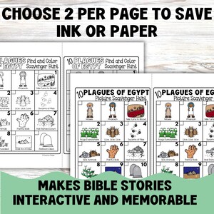 Ten Plagues of Egypt Bible Lesson Scavenger Hunt Activity Prek, Sunday ...