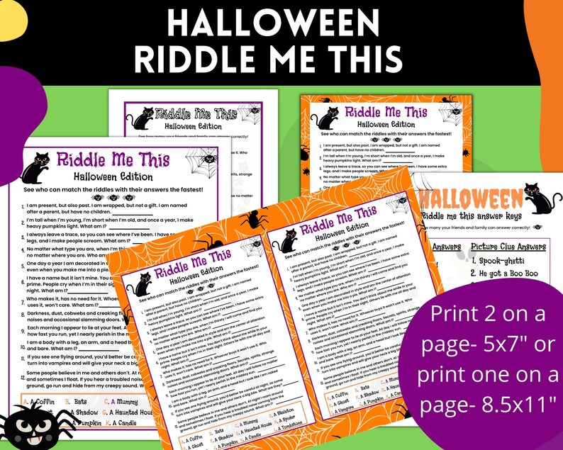 Halloween Printable Party Games for Family or Class Party, Would You ...