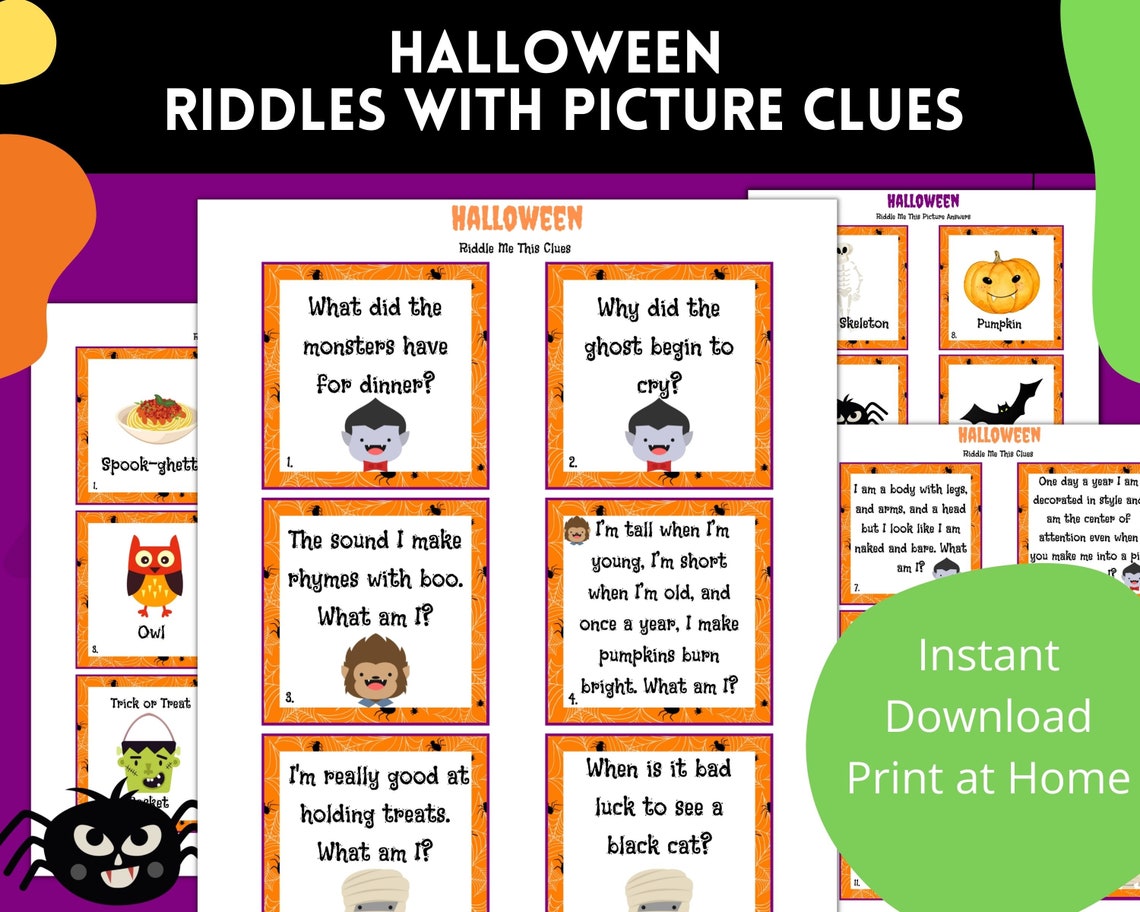 Halloween Printable Party Games for Family or Class Party, Would You ...