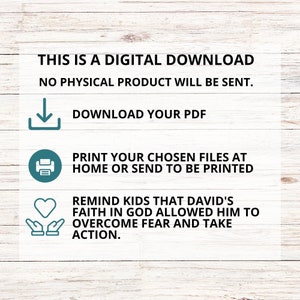 David and Goliath Bible Lesson Teaching Posters and Bible Wheel Craft ...