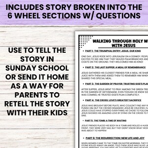 Holy Week Easter Story Bible Wheel Coloring Craft Sunday School ...
