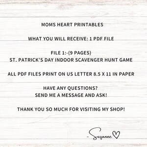 St. Patrick's Day Indoor Scavenger Hunt, St. Patricks Day Treasure Hunt ...