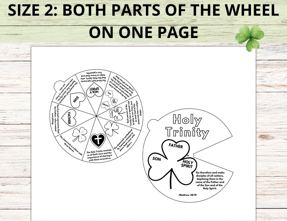 St. Patricks Day Sunday School Craft, Holy Trinity Bible Coloring Wheel ...