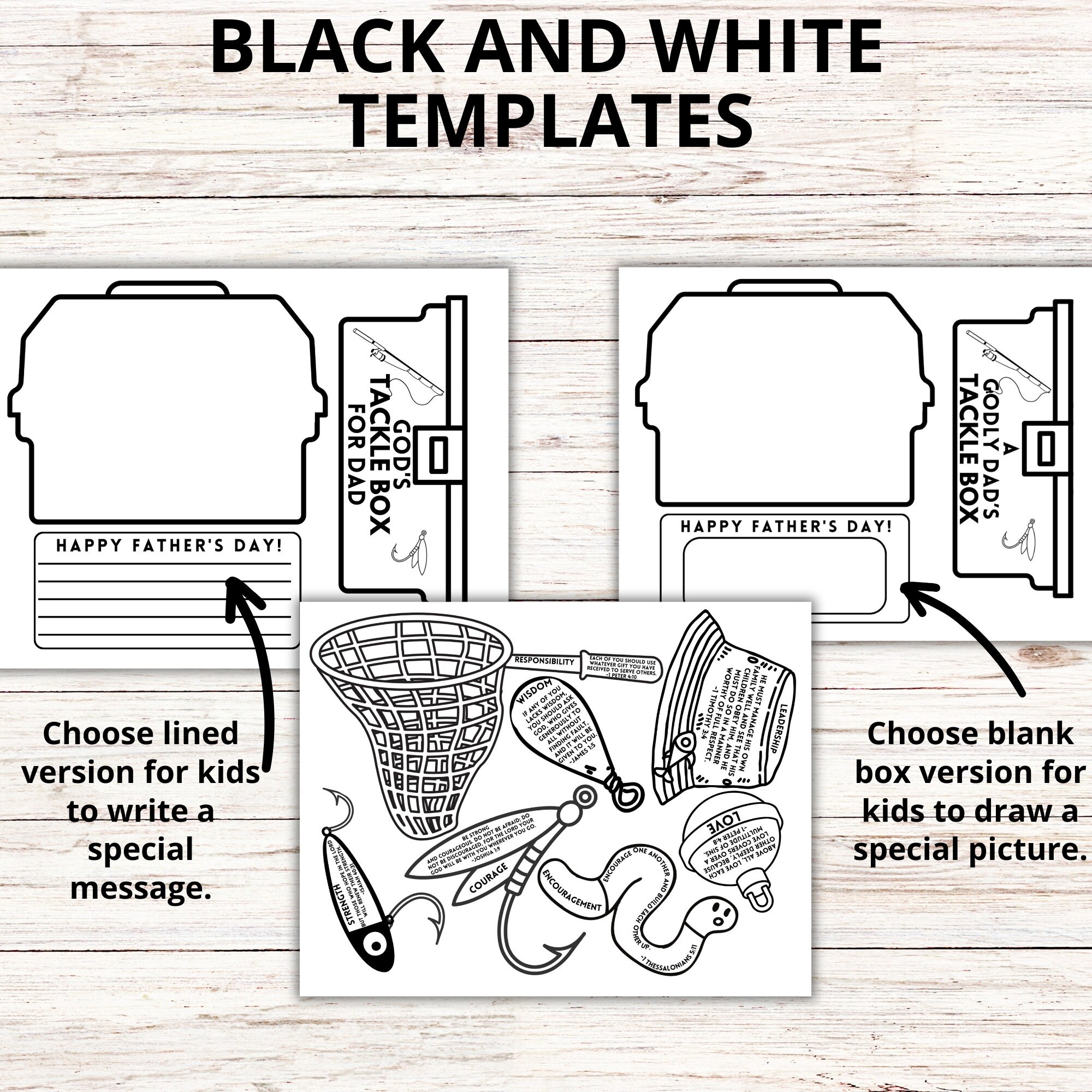 Fathers Day Bible Craft A Godly Dads Tackle Box, Sunday School Bible ...