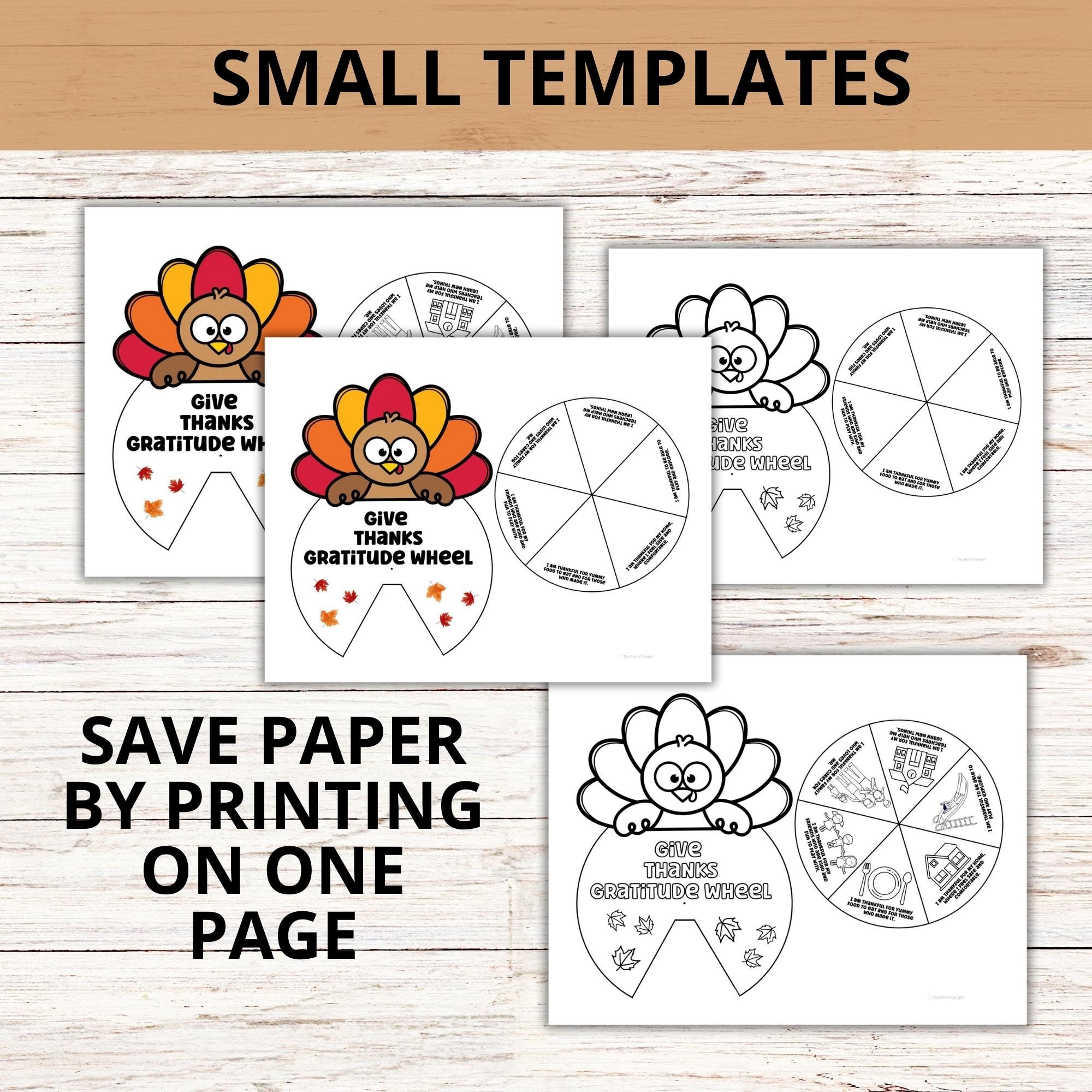 Thanksgiving Gratitude Coloring Craft, Kids Fall Gratitude Activity ...