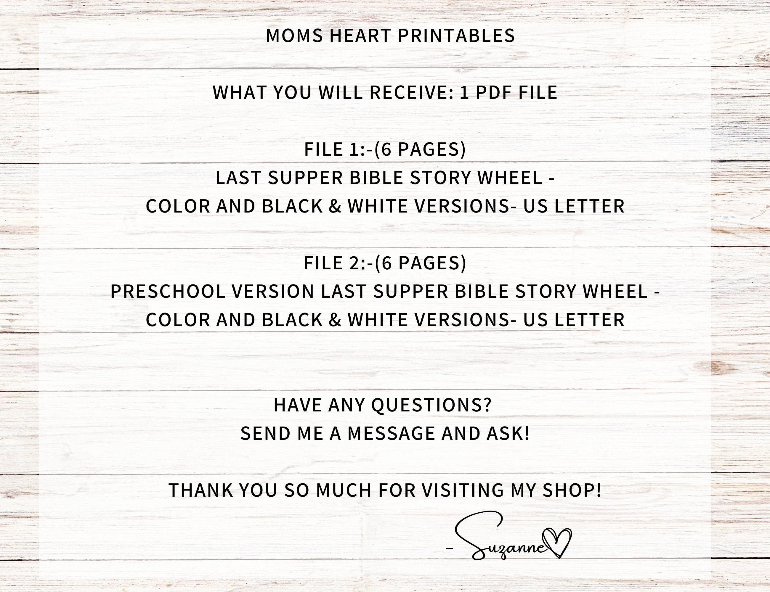 The Last Supper Bible Craft, Easter Bible Story Lesson Wheel, Holy Week ...