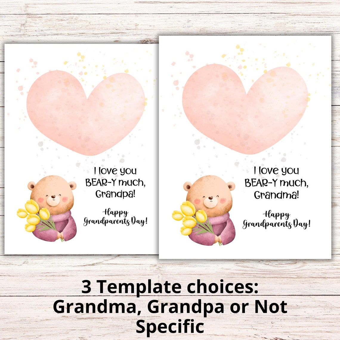 Grandparents Day Handprint Craft Printable Gift DIY Art - Etsy