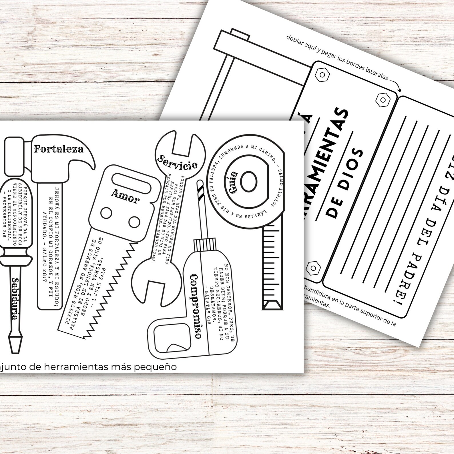Toolbox for Dad Fathers Day Bible Craft Spanish, Sunday School Bible ...