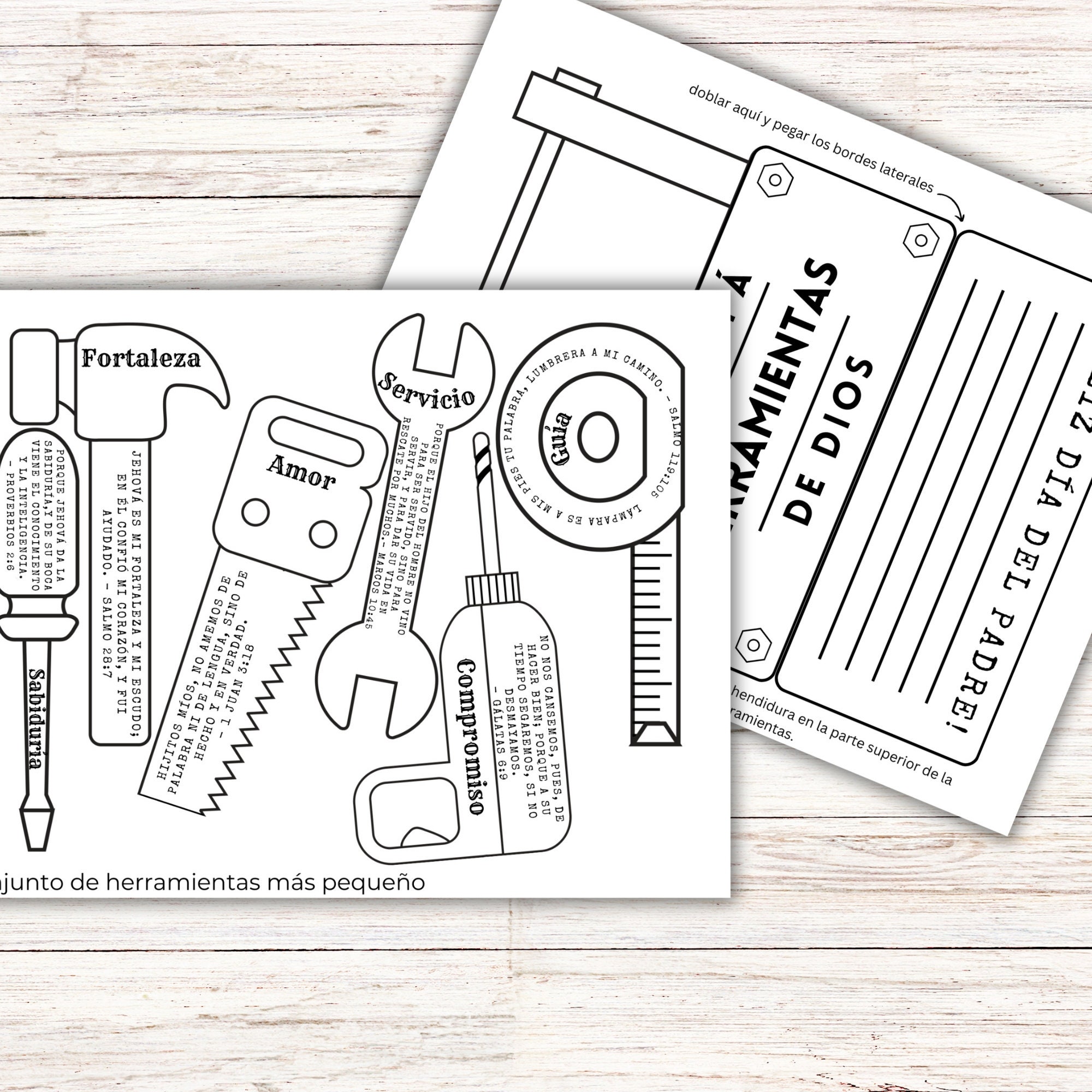 Toolbox for Dad Fathers Day Bible Craft Spanish, Sunday School Bible ...