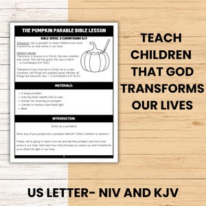 Christian Halloween Pumpkin Parable Bible Lesson and Wheel Craft ...