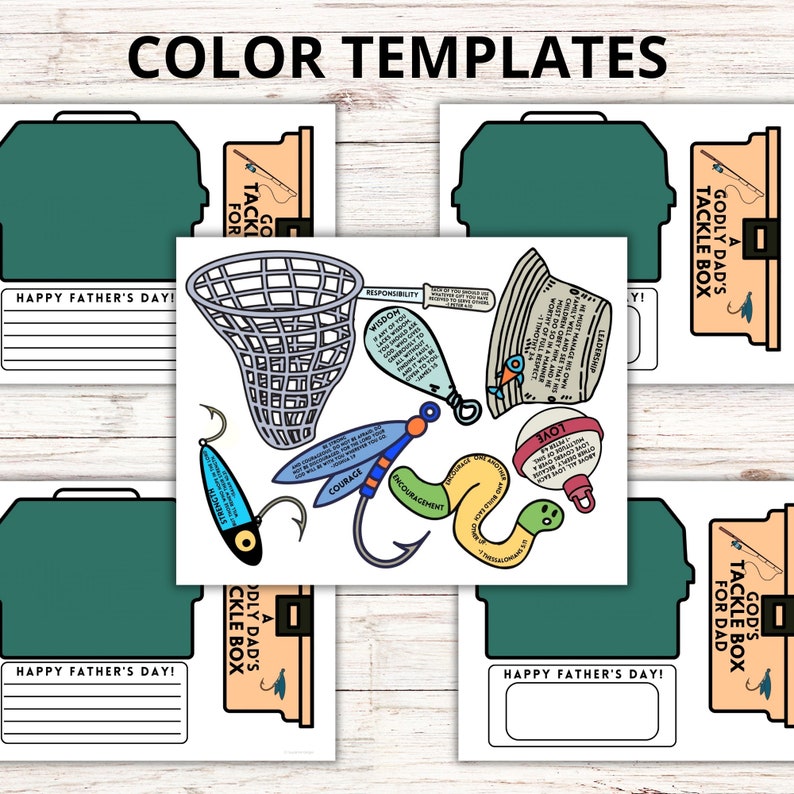 Fathers Day Bible Craft A Godly Dads Tackle Box, Sunday School Bible ...