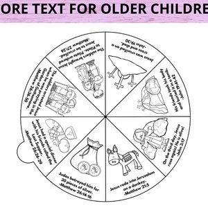 Easter Sunday School Craft, Easter Bible Story Coloring Wheel, Holy ...
